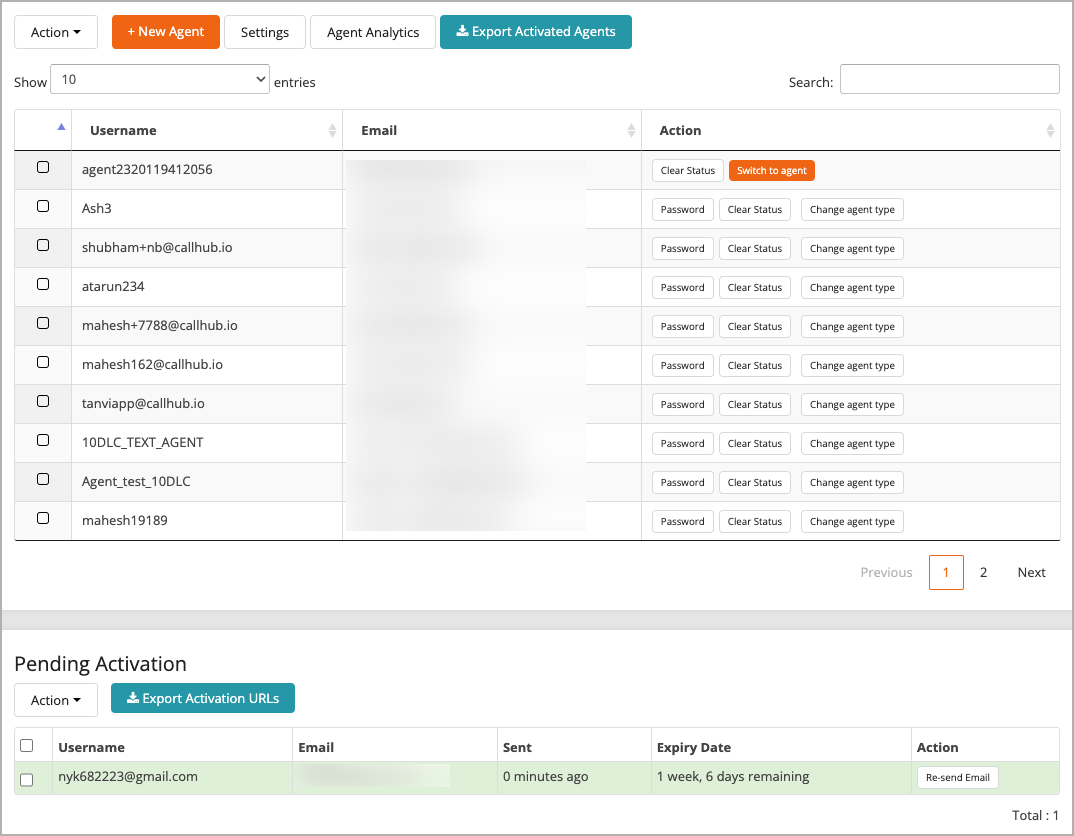 Agent Signup Page – CallHub Customer Support