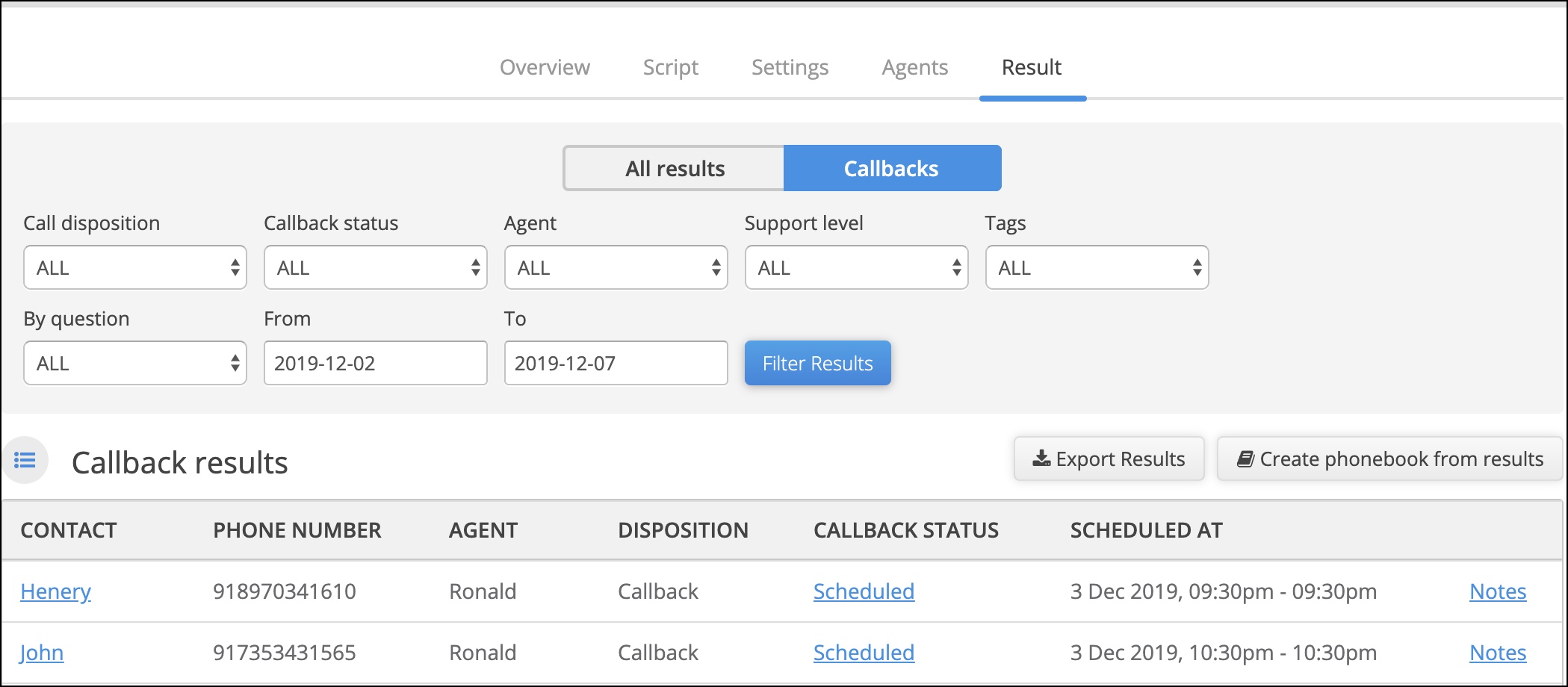 How to Schedule a Callback in CallCenter Campaign. – CallHub Customer Support